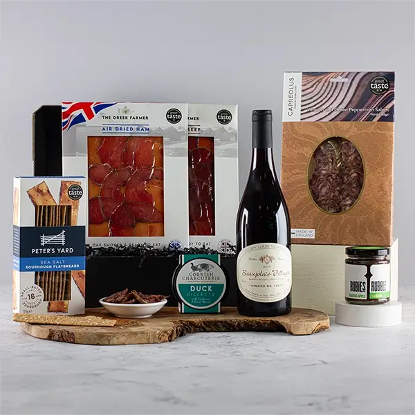 Red Wine and Charcuterie Hamper | FodaBox Hamper Gifts