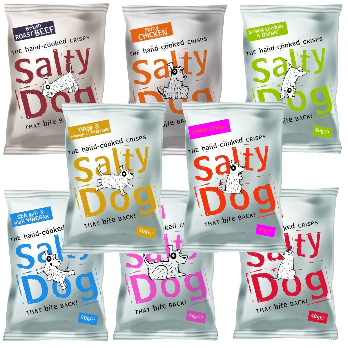 Salty Dog Crisps Variety Pack 28 x 40g - FodaBox
