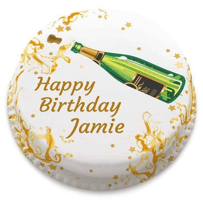 Happy Birthday Champagne And Cake