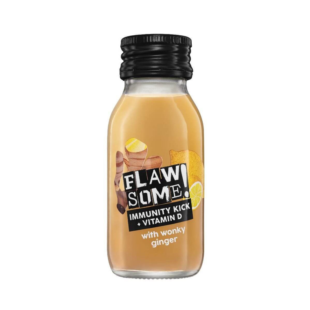 Flawsome! Drinks Immunity Kick Vitamin D Ginger Shot 60ml
