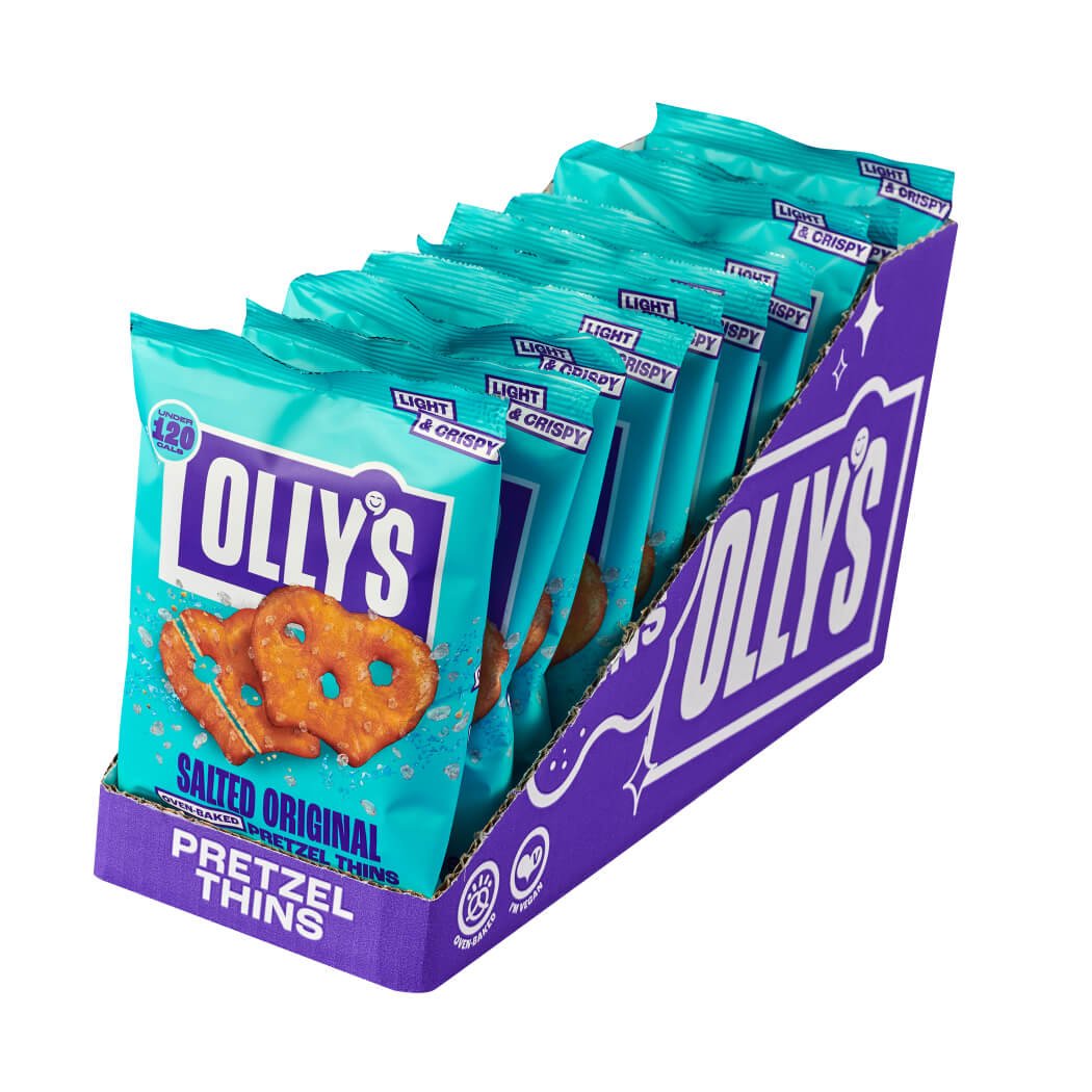 Olly’s Salted Pretzel Thins - Crispy, Low-Cal Snack - FodaBox