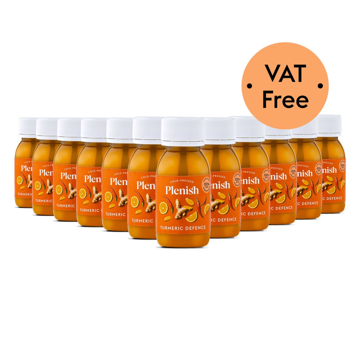 Plenish - Turmeric Defence Shot Case of 12 x 60ml | FodaBox — FodaBox ...